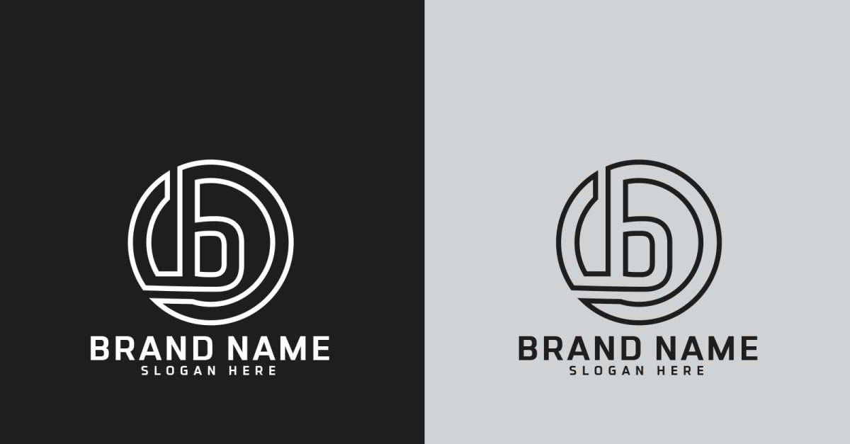 B letter Circle Shape Logo Design - Brand Identity