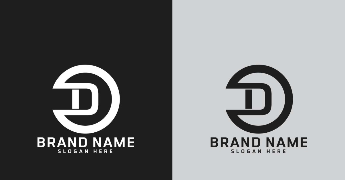 Brand D letter Circle Shape Logo Design - Brand Identity