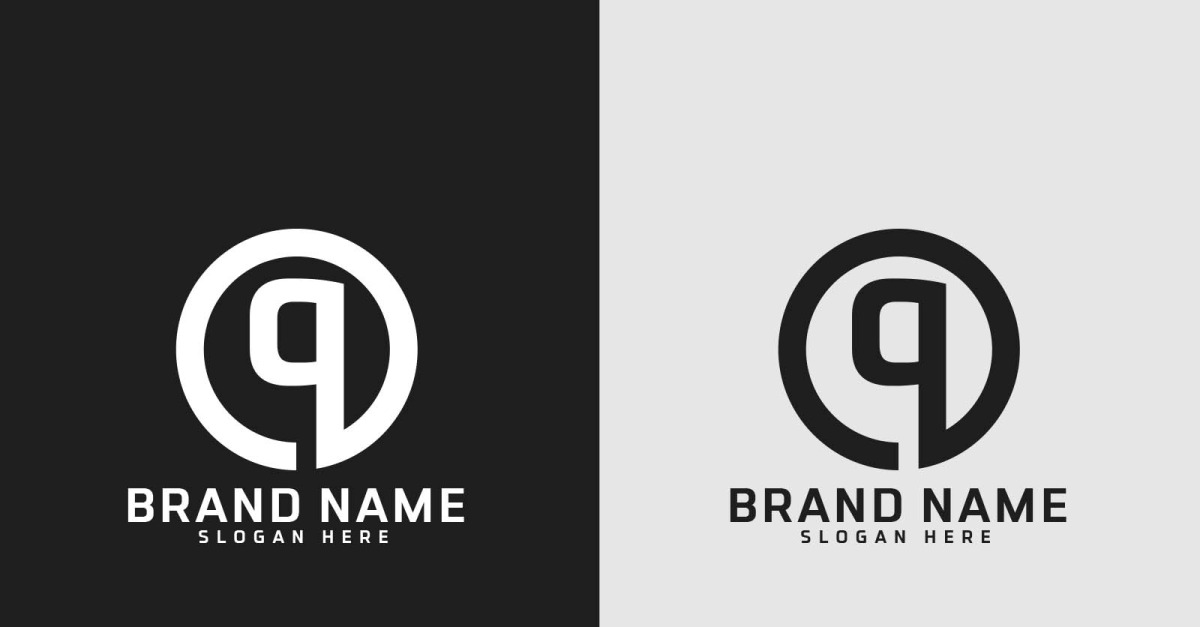 Nouvelle marque Q lettre cercle forme Logo Design