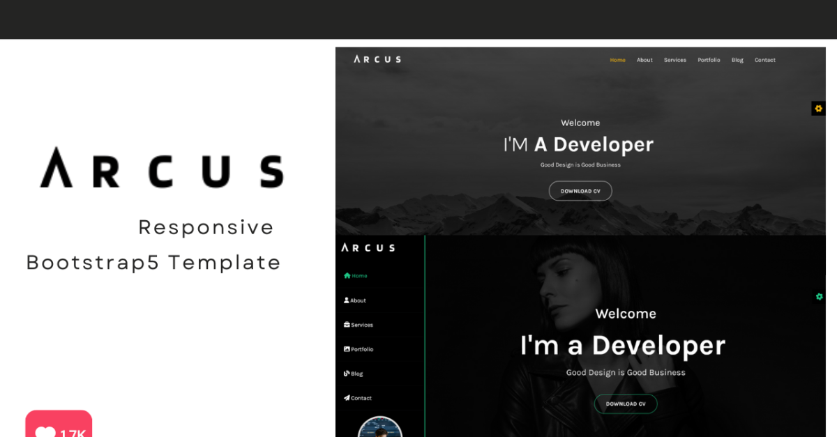 Arcus - Plantilla HTML Bootstrap para Portafolio Personal