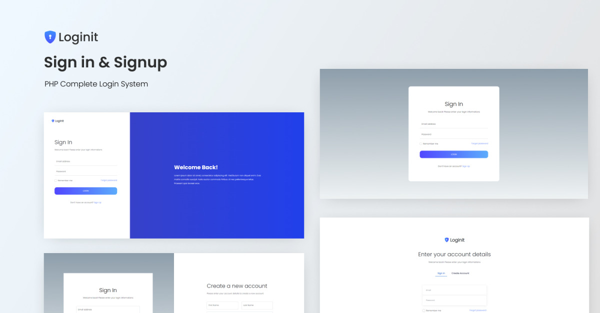 Loginit - Free PHP Complete Web Sign In and Sign Up System