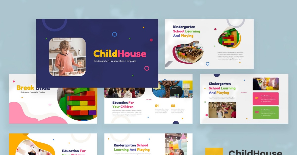 ChildHouse — Kindergarten Google Slides Template
