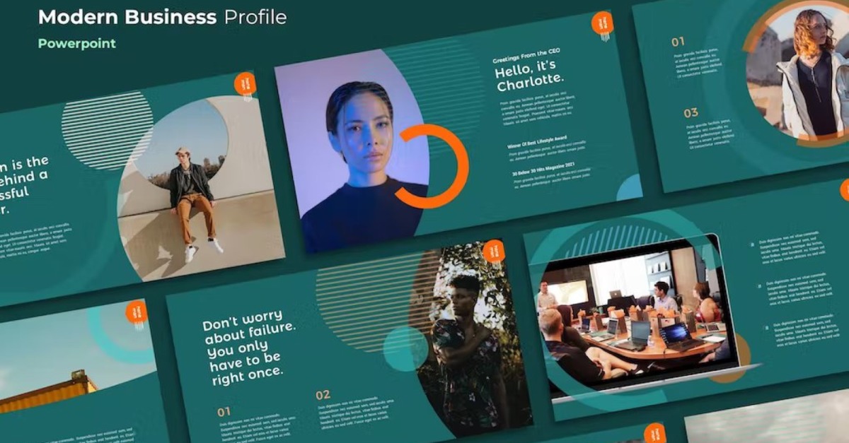 Profilo Aziendale Moderno Powerpoint - TemplateMonster