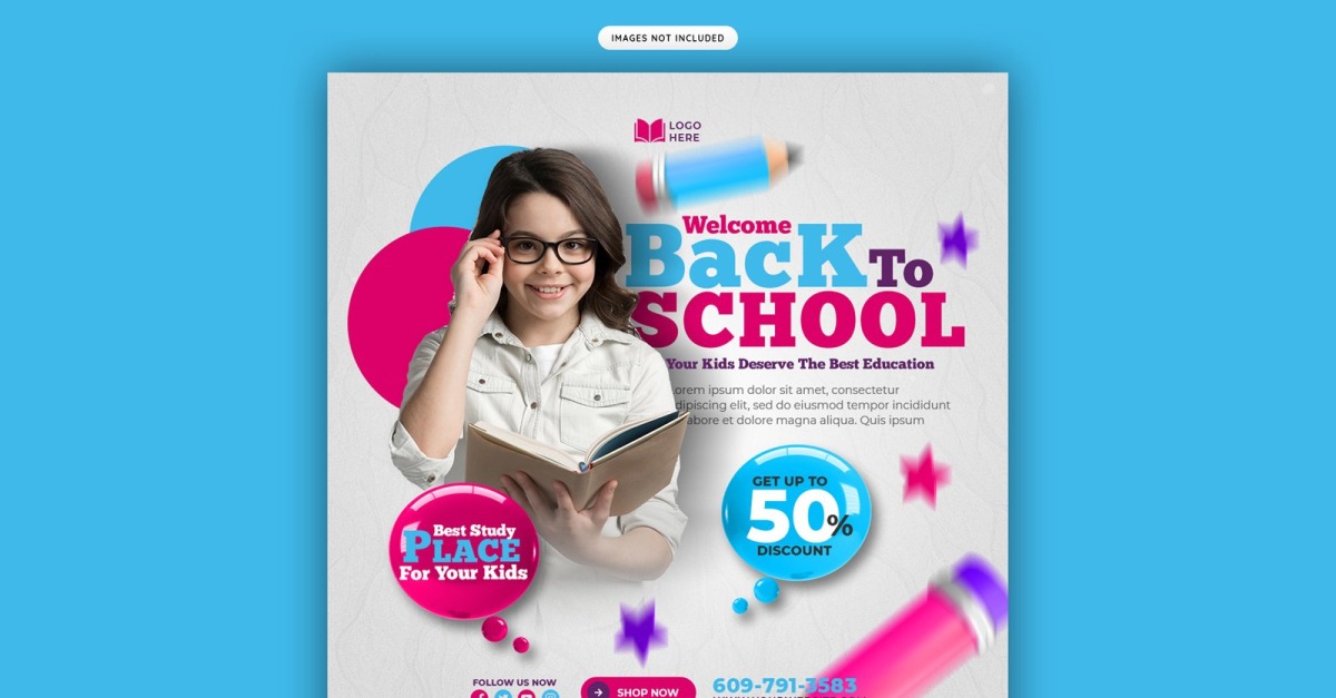 Welcome Back To School Social Media Post Templates