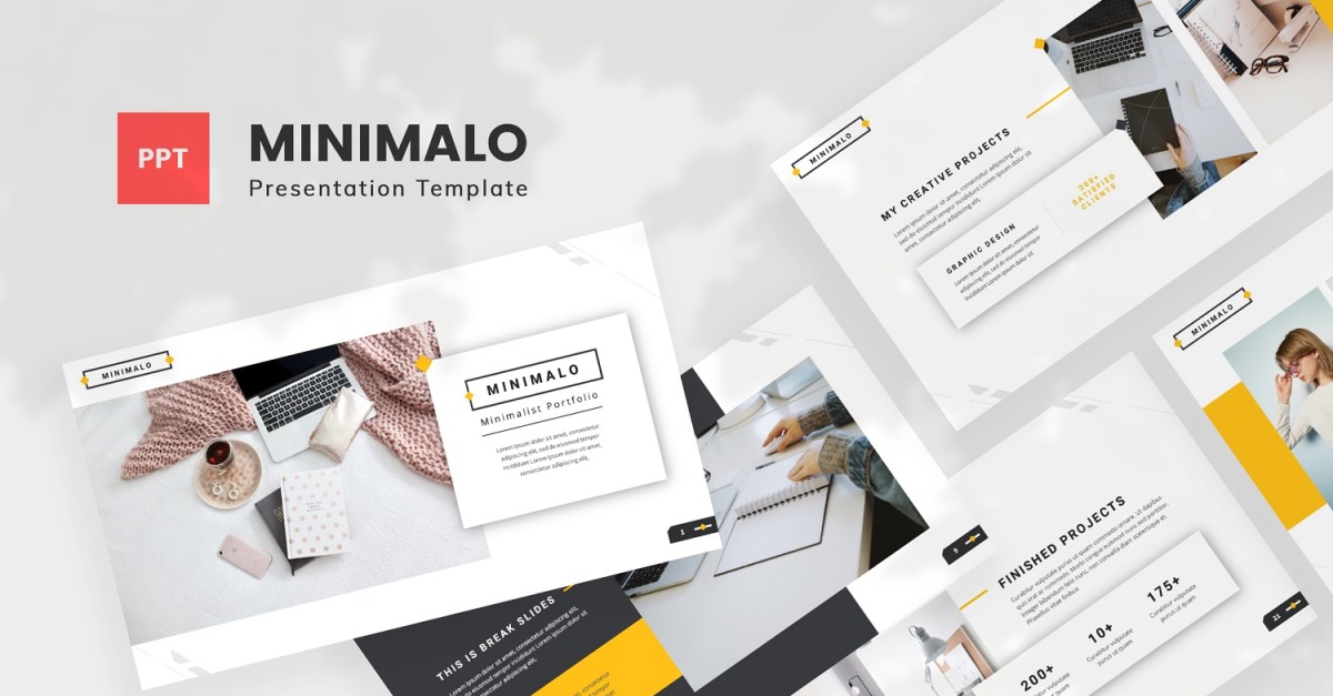 Minimalo — Plantilla de PowerPoint para Portafolio Mínimo