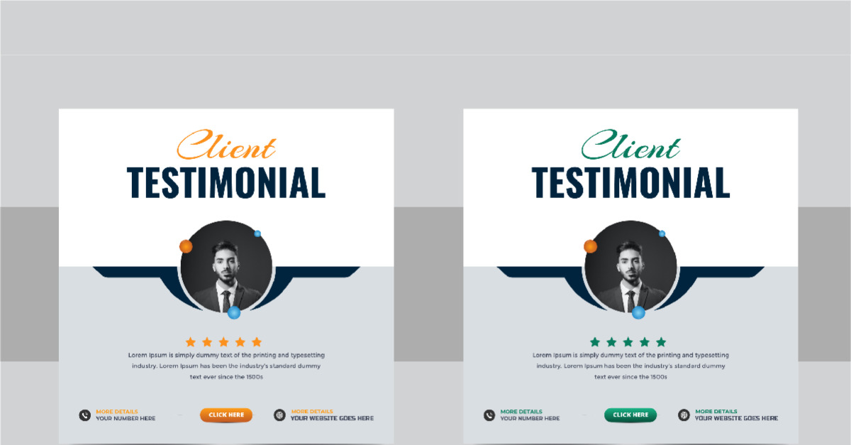 Creative customer feedback or Review social media post layout