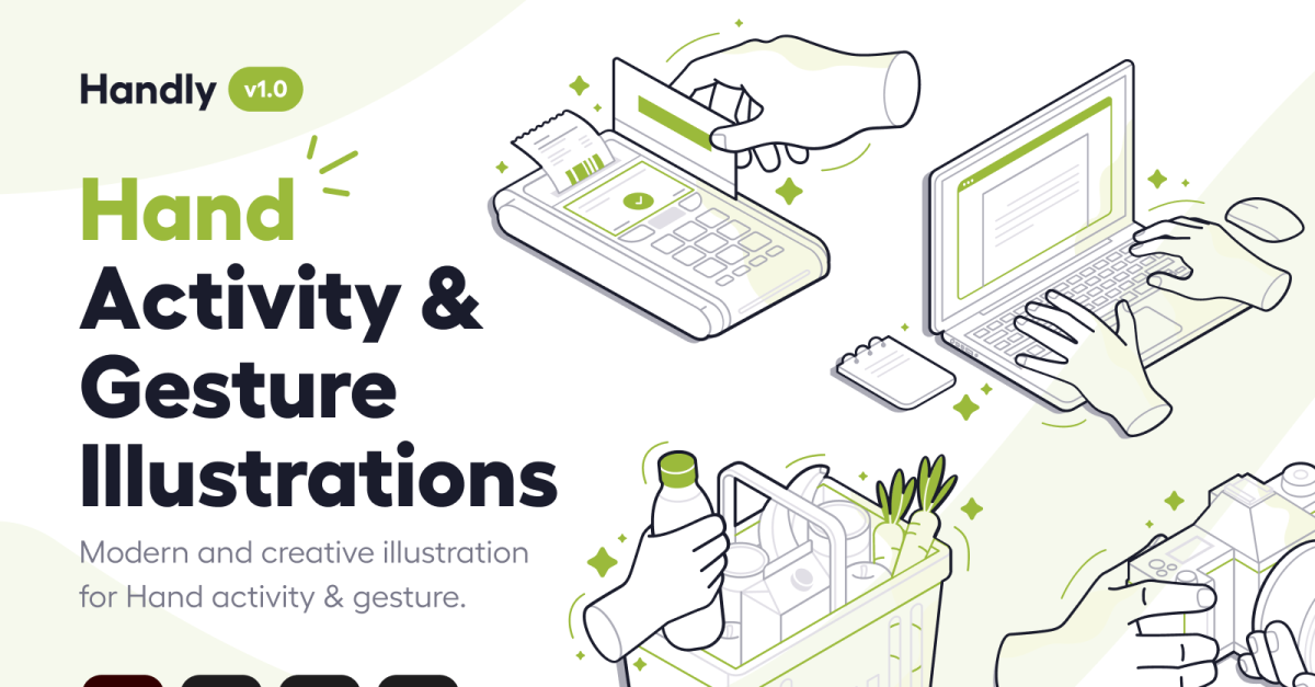 Handly - Hand Activity & Gesture Illustration