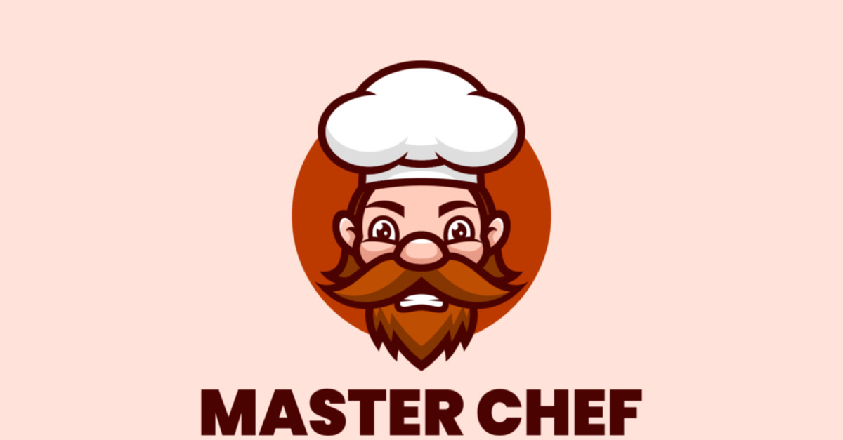 Master Chef Mascot Cartoon Logo #351383 - TemplateMonster