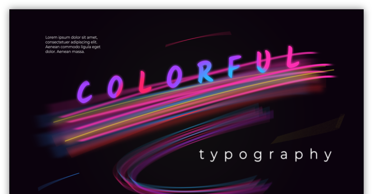 Modern Colorful Typography - After Effects Template
