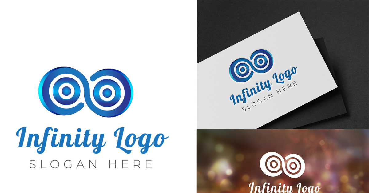 Creative Blue Infinity Logo Template - TemplateMonster