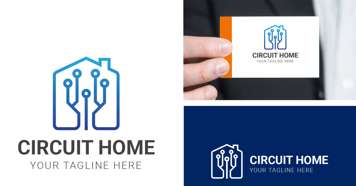 Creative Circuit Home Logo Template #351697 - TemplateMonster
