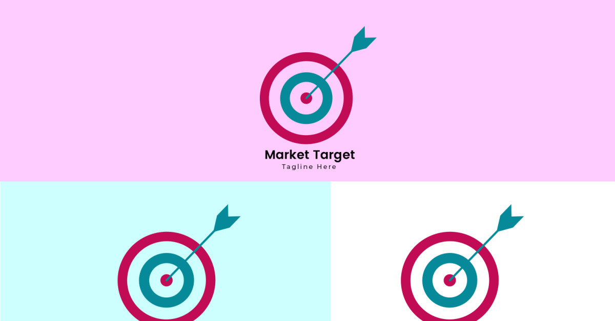 Modelo de logotipo da empresa Market Target - TemplateMonster