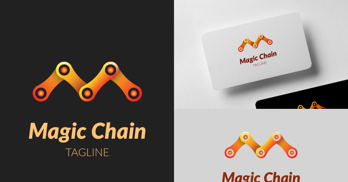 Magic Chain M Letter Logo #351717 - TemplateMonster