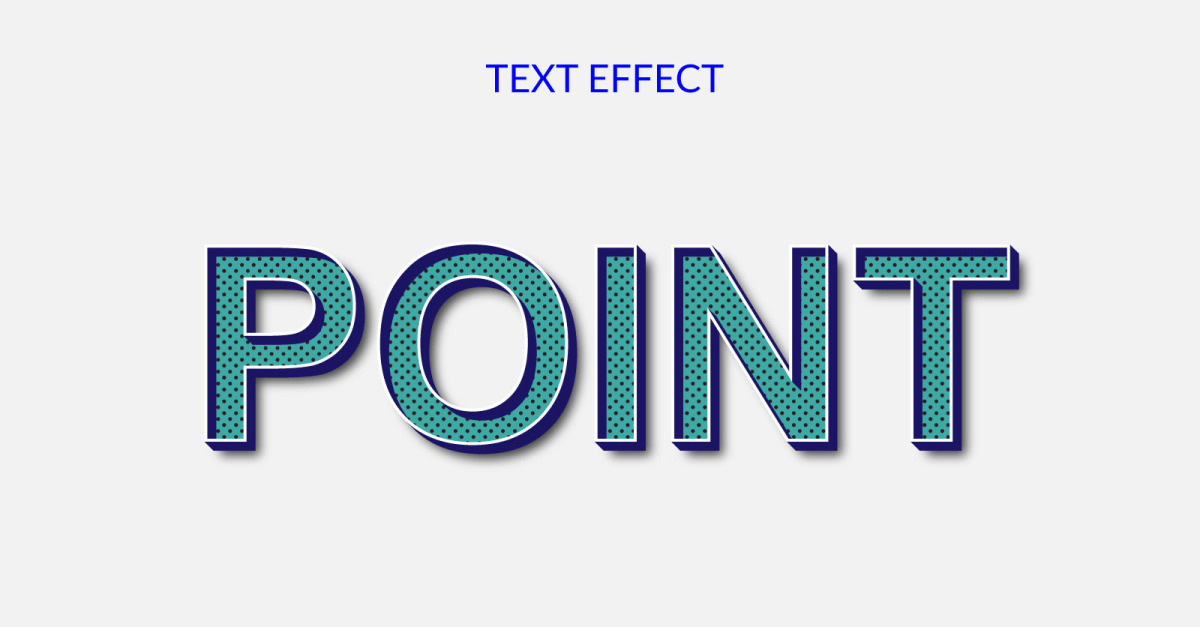 Punkt-3D-bearbeitbare Vektor-EPS-Texteffektvorlage