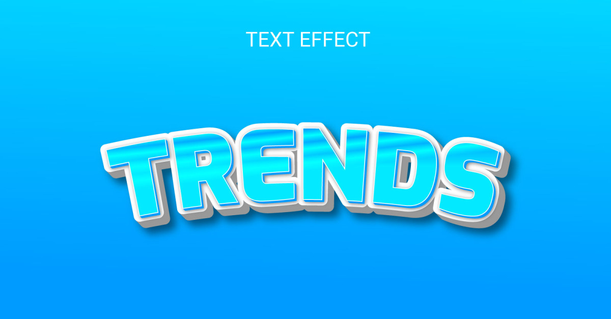 Trends 3D Editable Vector Eps Text Effect Template