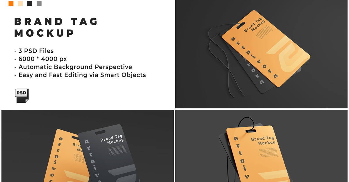 Brand Tag Mockup Template #352030 - TemplateMonster