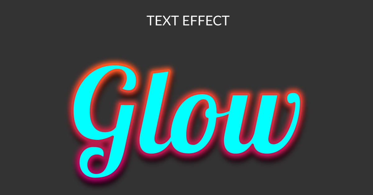Glow 3D Editable Vector Eps Text Effect Template