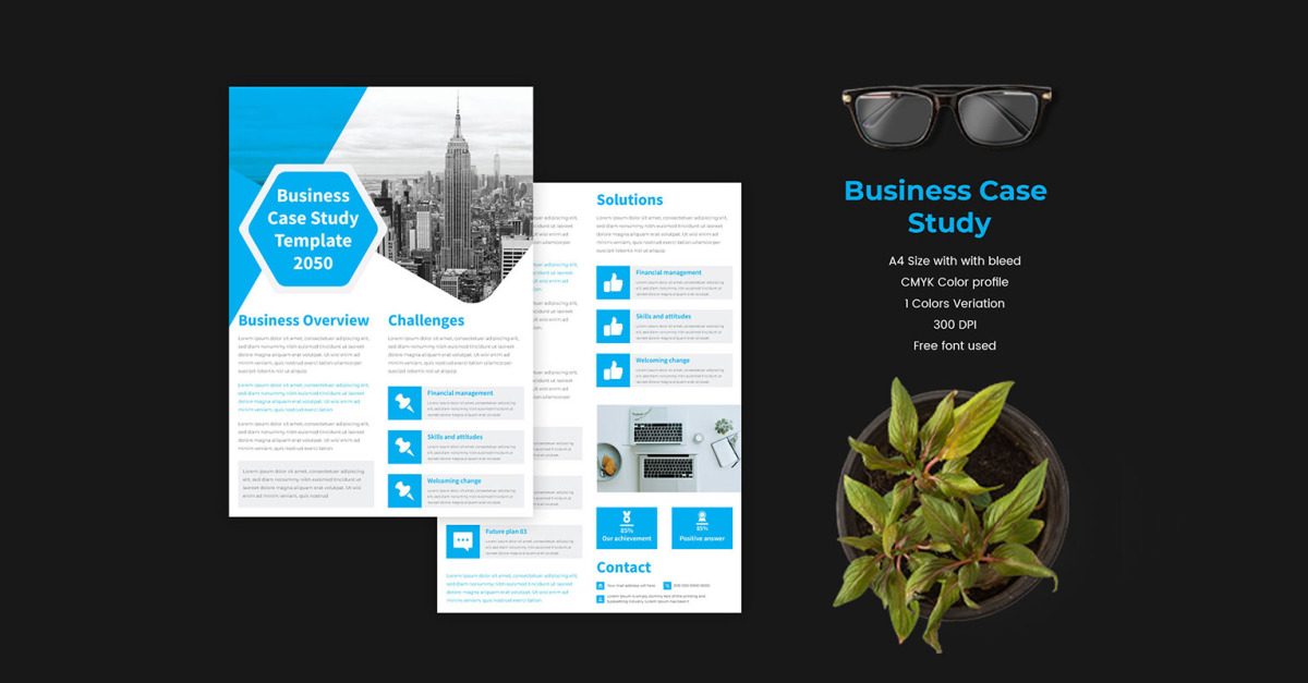 Case Study Layout For Business #352360 - TemplateMonster