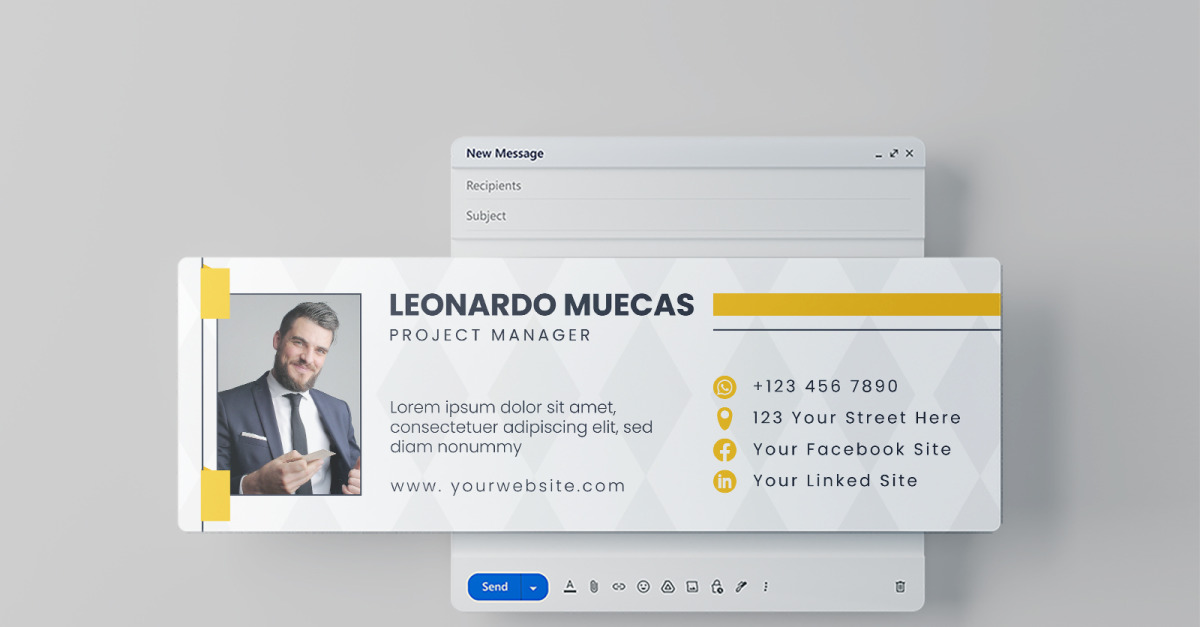 Email Signature Style Design 9 #352431 - TemplateMonster