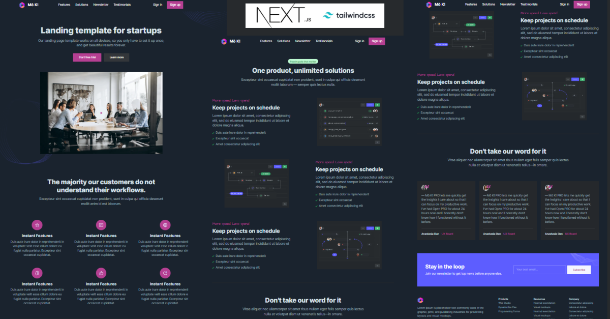 Mô K! - Modelo Next Js responsivo multiuso - TemplateMonster