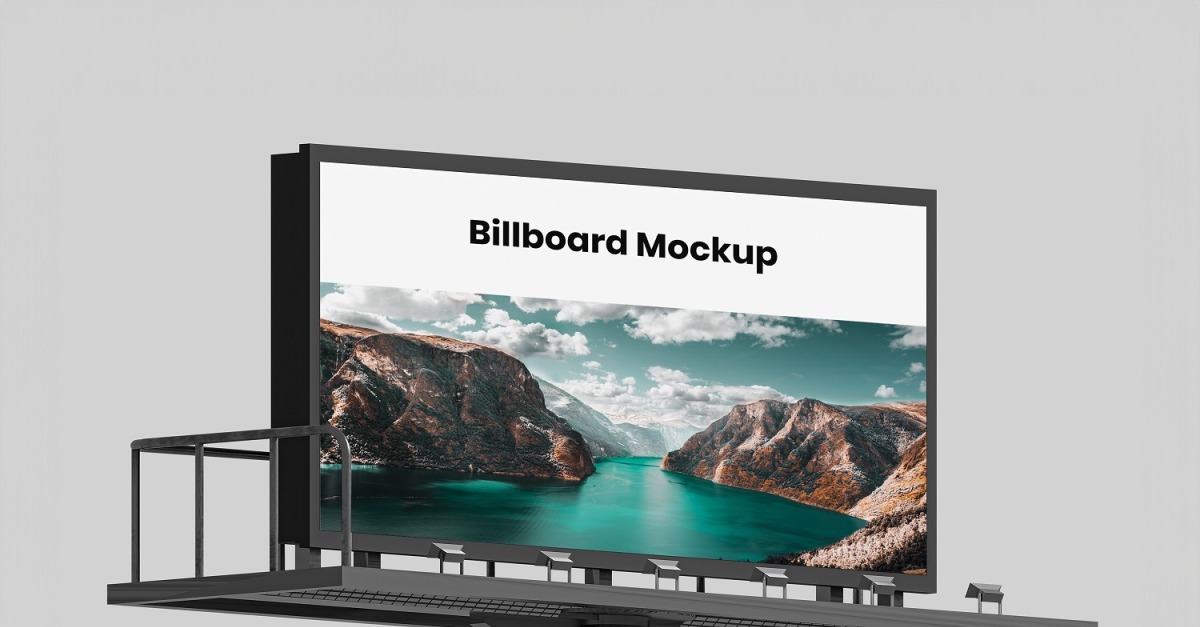 Modello di mockup PSD per cartelloni pubblicitari