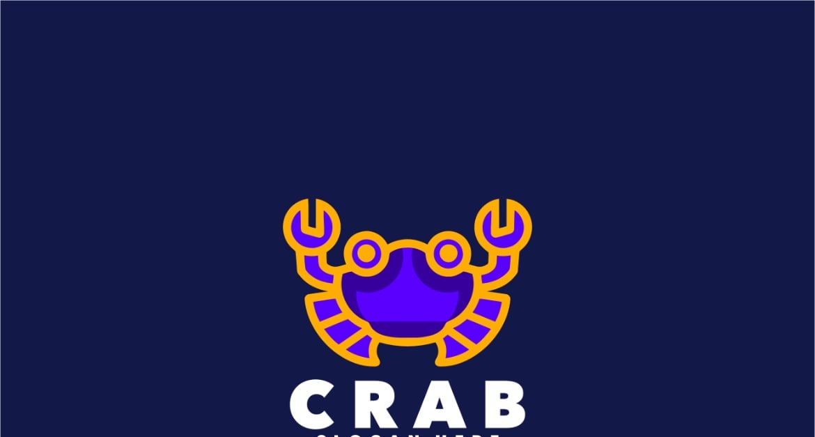 Crab line art simple design #352639 - TemplateMonster