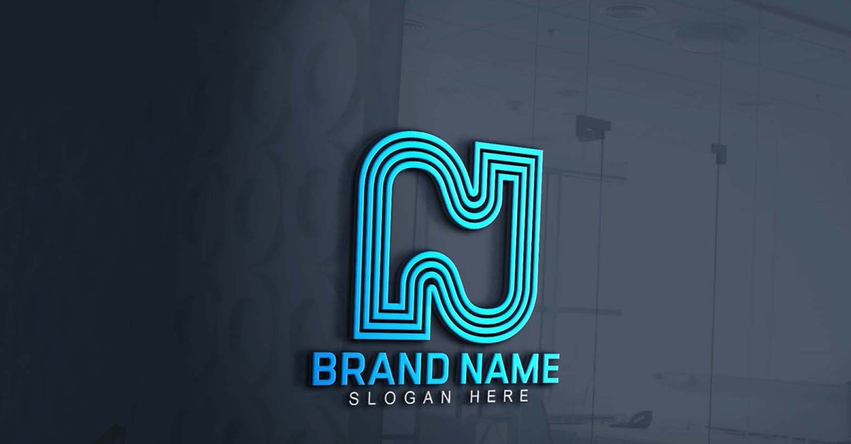 Web And App N Logo Design #352683 - TemplateMonster
