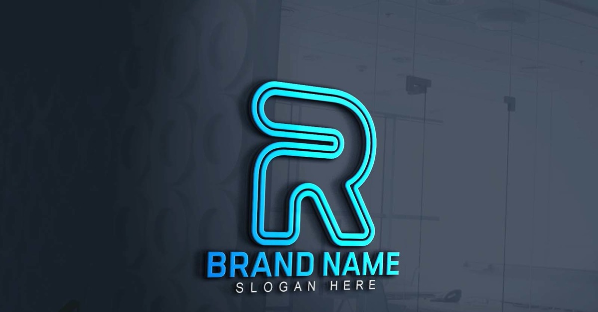 Web And App R Brand Logo Design #352688 - TemplateMonster