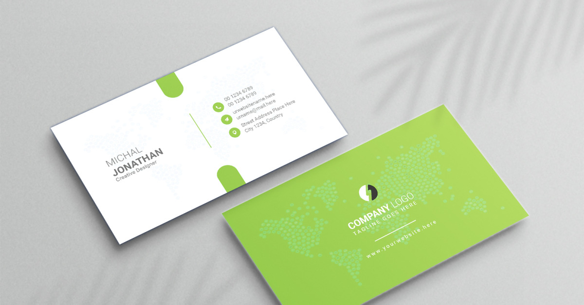 Clean professional business card #352814 - TemplateMonster
