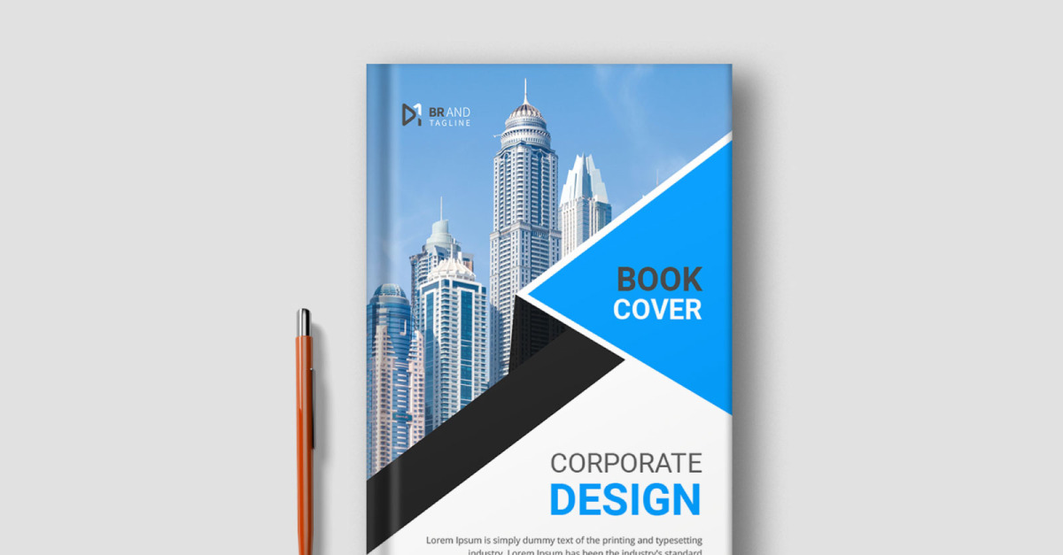 Minimalist book cover template design - TemplateMonster