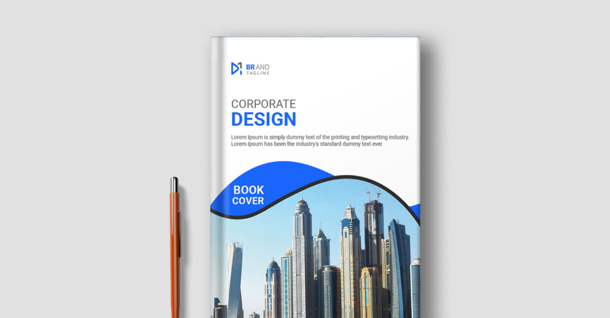 Modern basit kurumsal kitap kapağı tasarımı ücretsiz