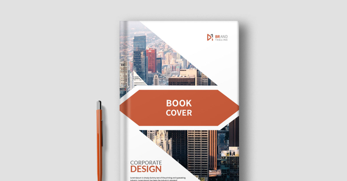 Yaratıcı kurumsal kitap kapağı şablonu tasarımı