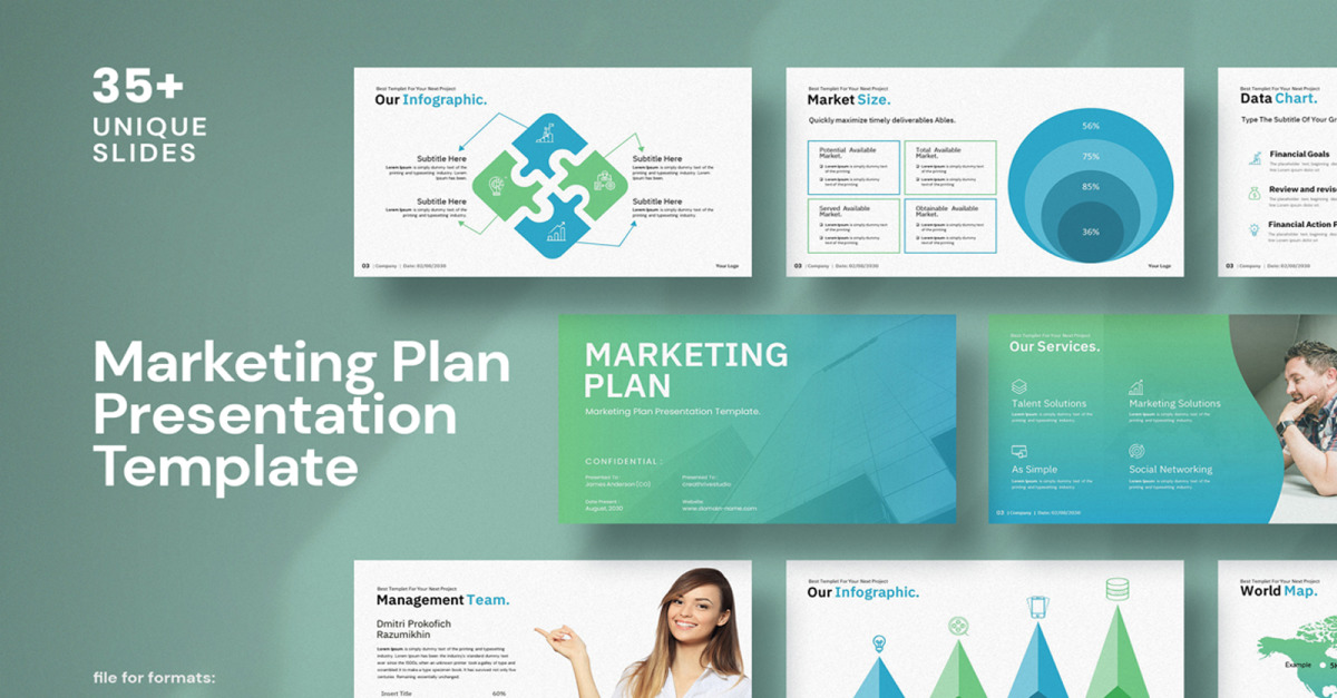 Marketing Plan Presentation PowePoint Template