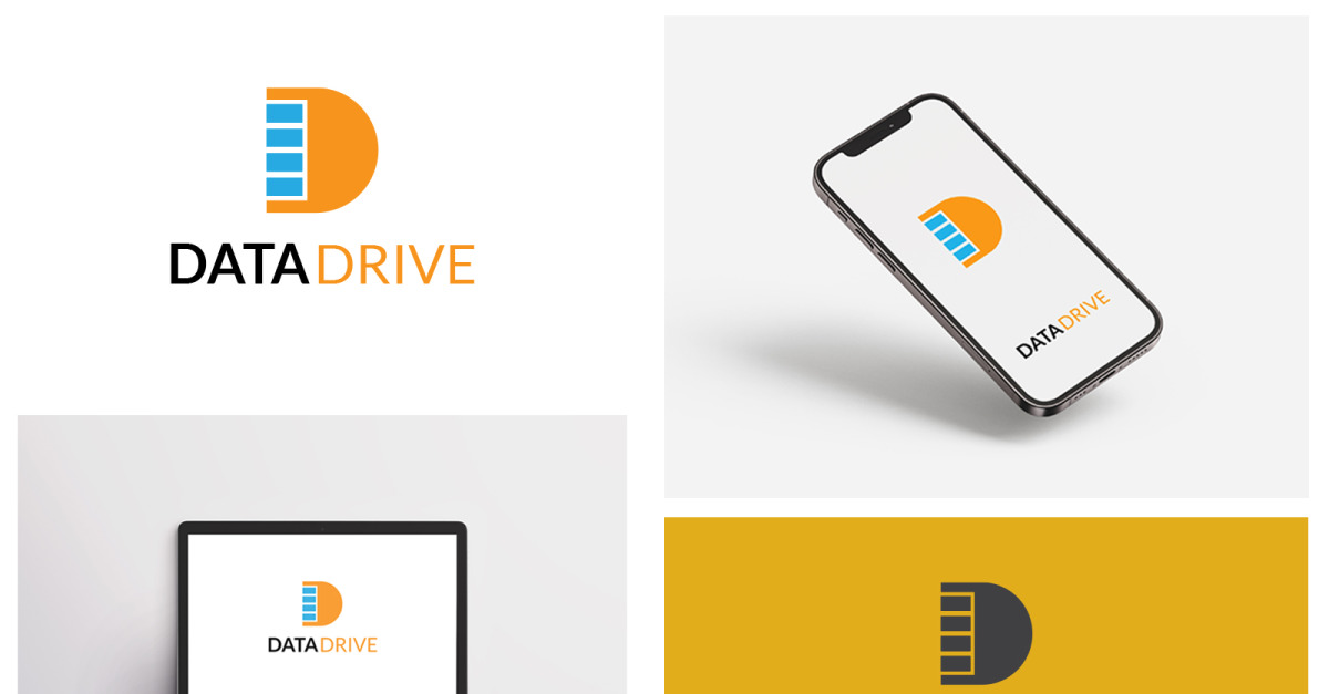 Moderne DataDrive-Logo-Vorlage #353088 - TemplateMonster