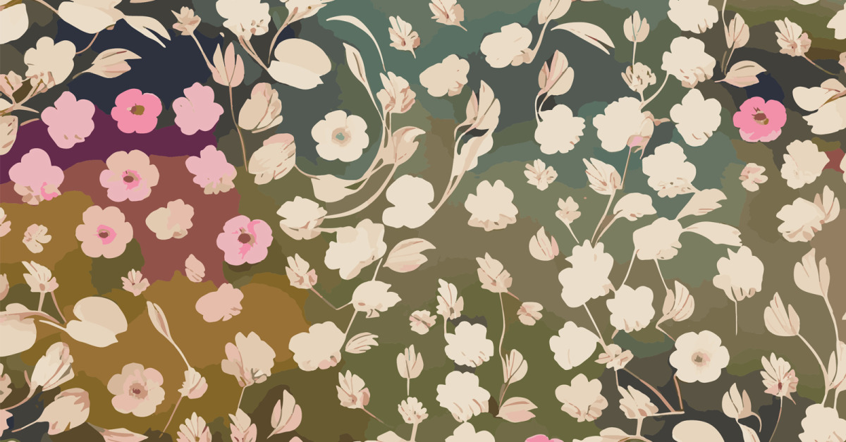 Floral horizontal background stock illustration