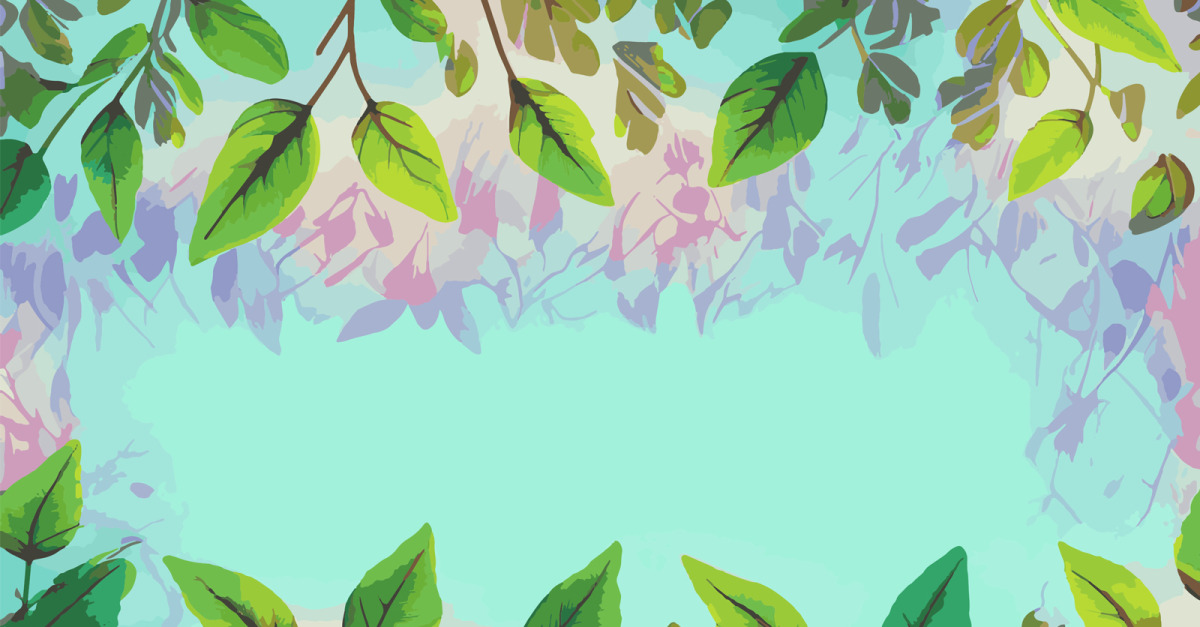 Hand Drawn Spring Leaves Background stock illustration