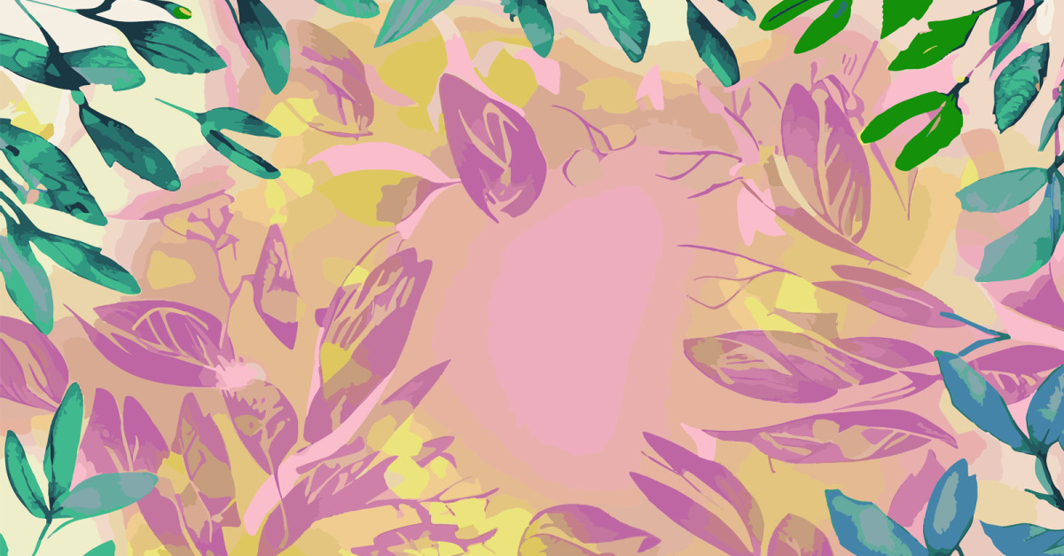 Hand Drawn Spring Leaves Background stock vector illustration