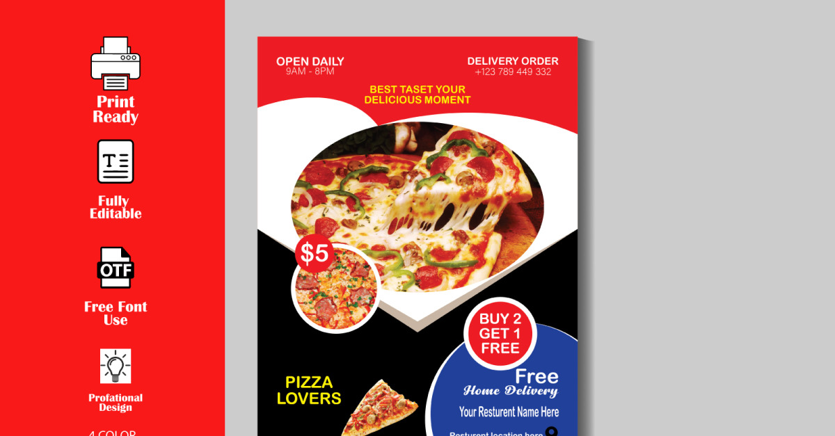 Restaurant Food Flyer Template For Growing your Business