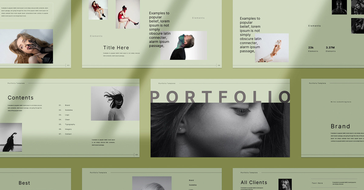 'Modelo de apresentação de portfólio'