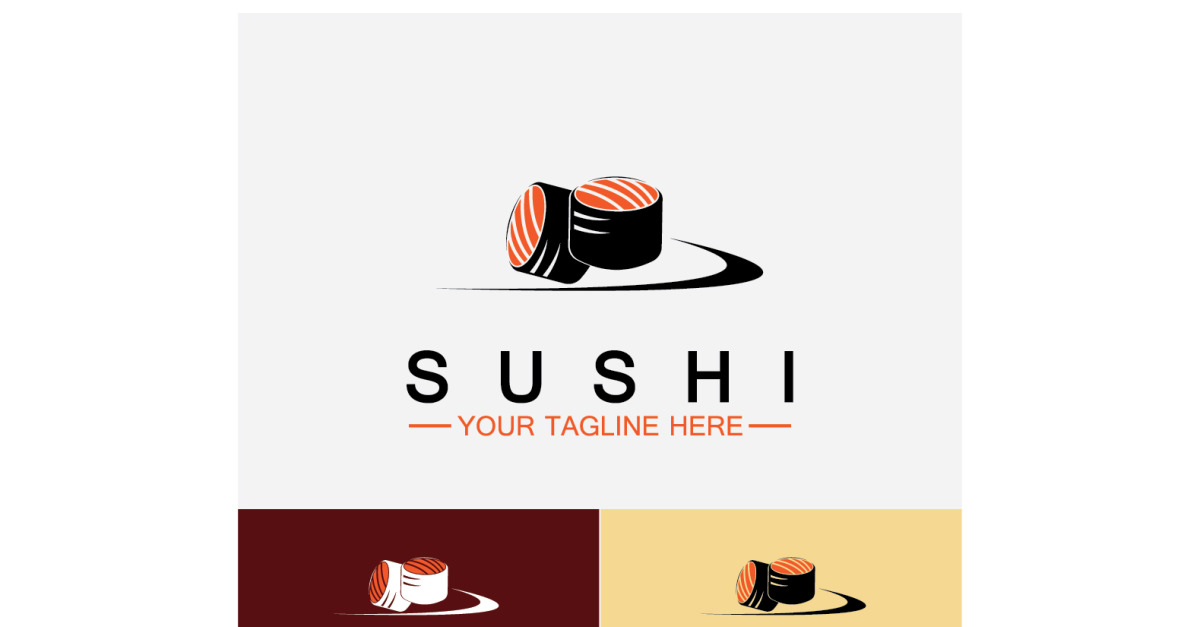 Sushi japan icon logo vector V3 #353479 - TemplateMonster