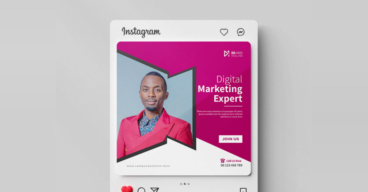 Business events and corporate social media post template