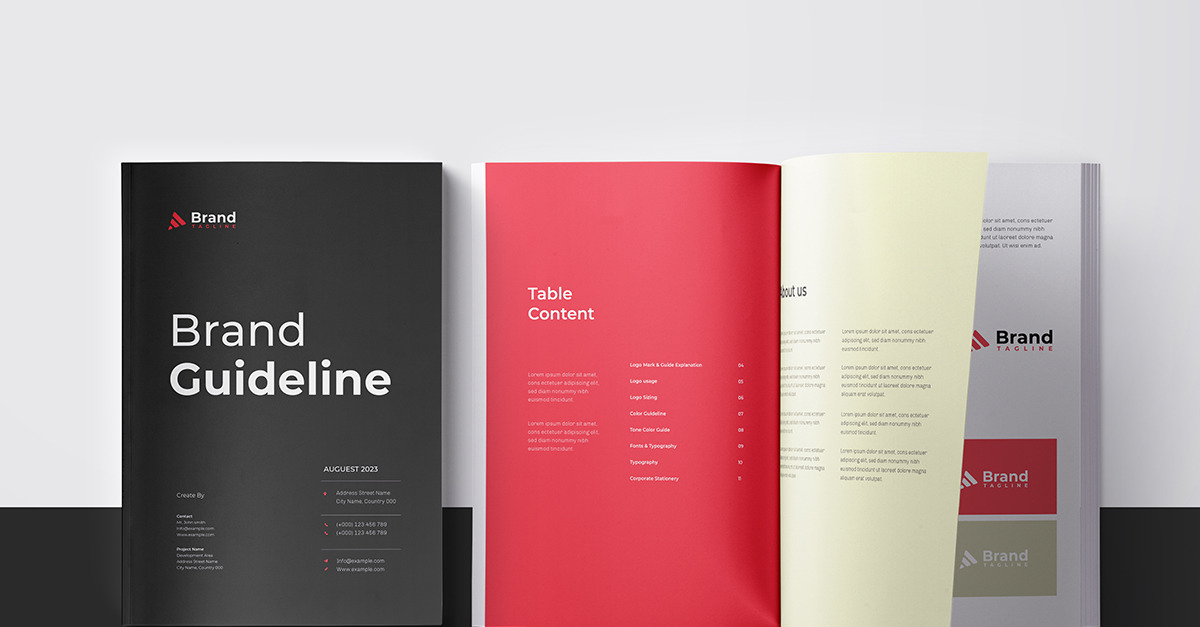 A4 Brand Guidelines Layout Template #353692 - TemplateMonster