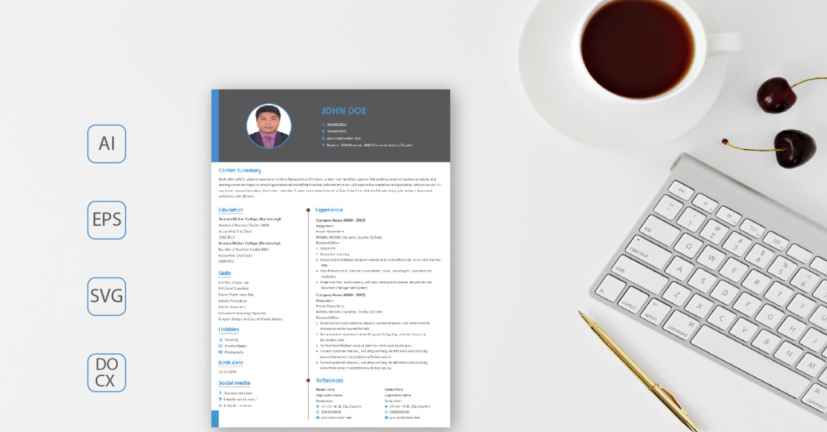 ChicProfolio: Effortless Elegance Modern Resume Kit