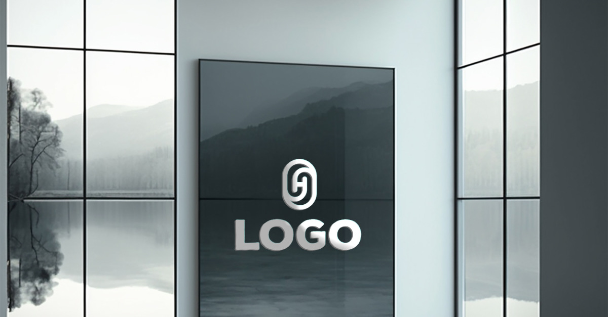 Glass Wall Logo Mockup | Glass Wall Mockup - TemplateMonster