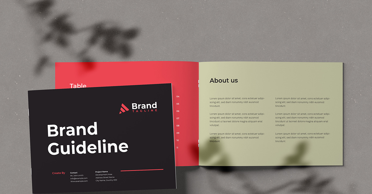 Landscape Brand Guidelines layout Design - TemplateMonster