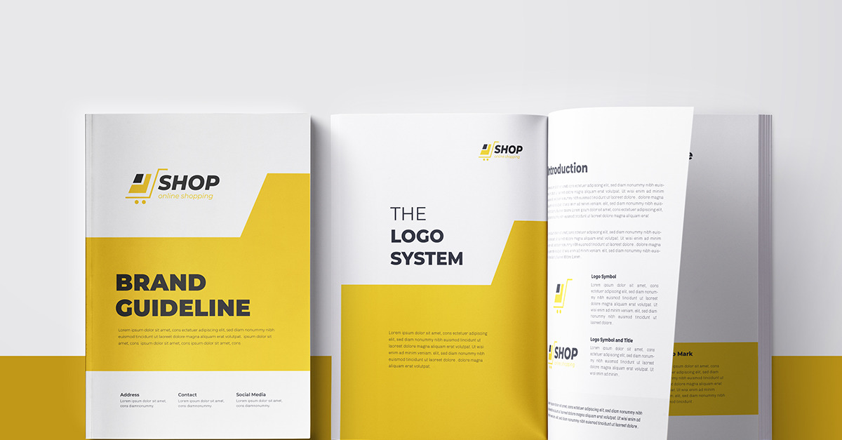 Brand Guideline Template or A4 Brand Guideline Design