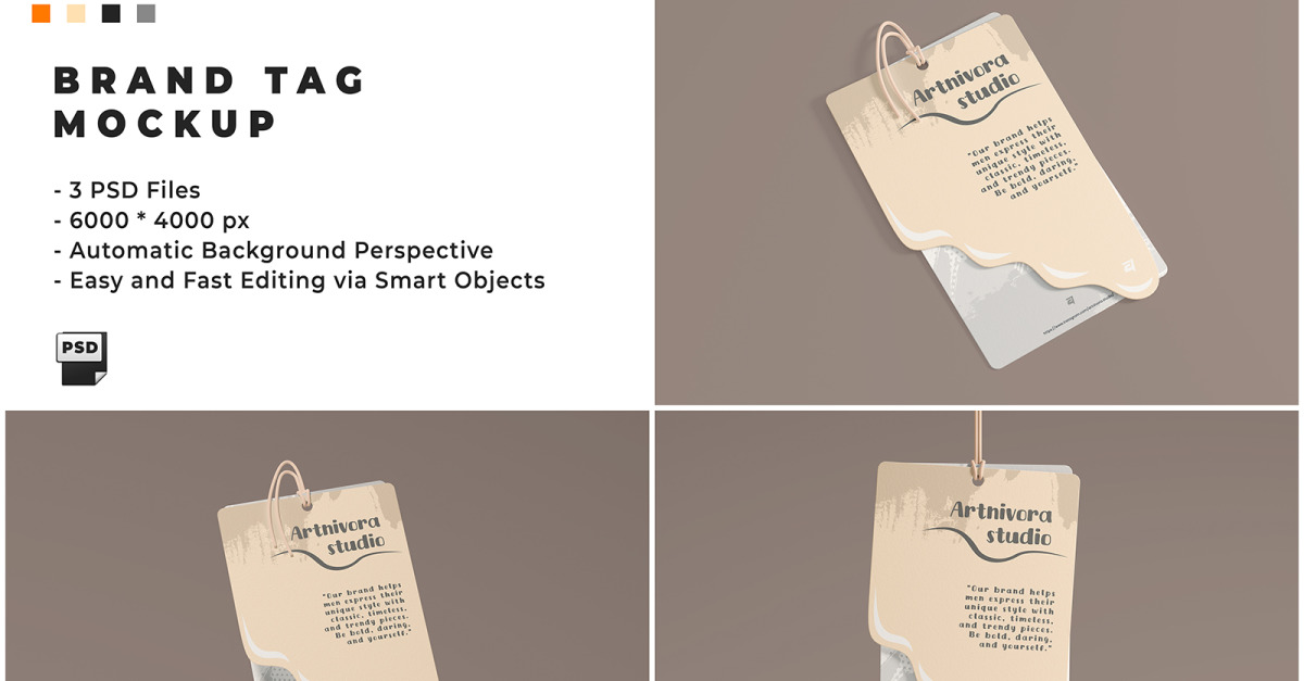 Brand Tag Mockup Template 3 #353752 - TemplateMonster