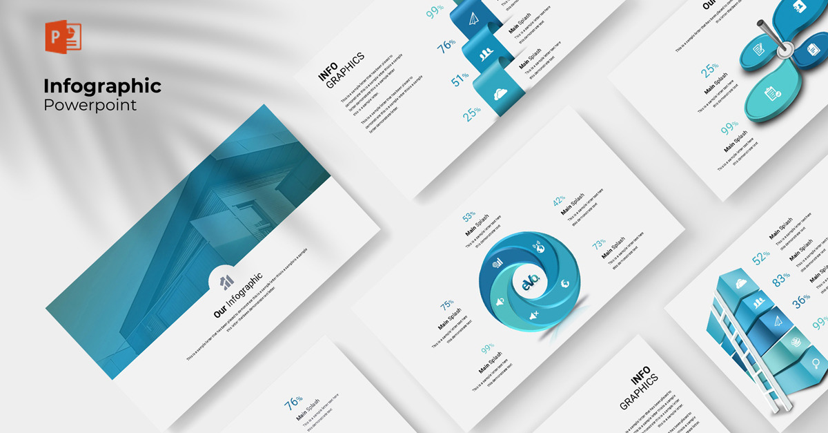 Infografika Szablony programu PowerPoint. - TemplateMonster