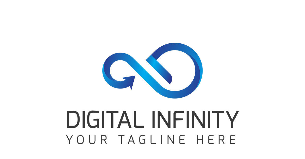 Creative Infinity Logo with Arrow #353858 - TemplateMonster