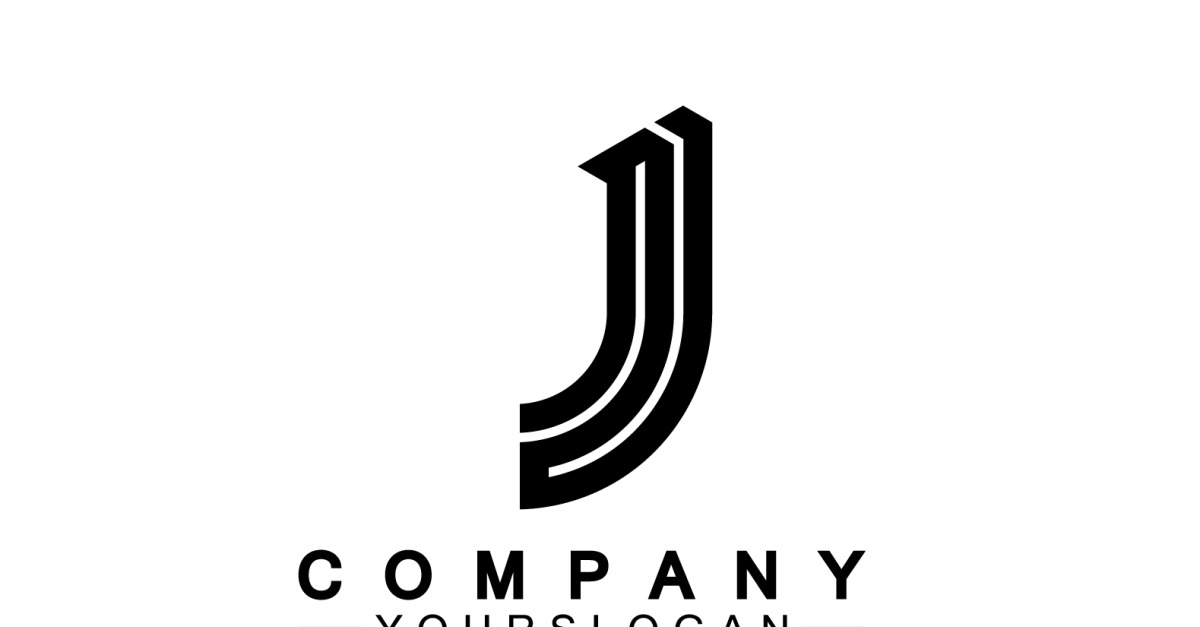 J initial letter logo vector v11 #353986 - TemplateMonster